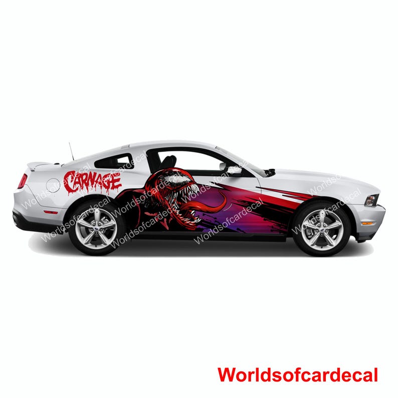 Carnage Car Decal ; Superhero Inspired Car Side Decal Customizable Size ...
