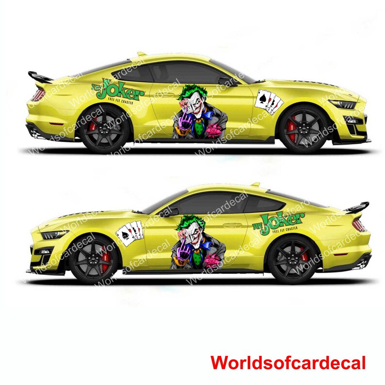 Joker ; Super Hero Villain Inspired Car Side Decal Customizable Size - Etsy