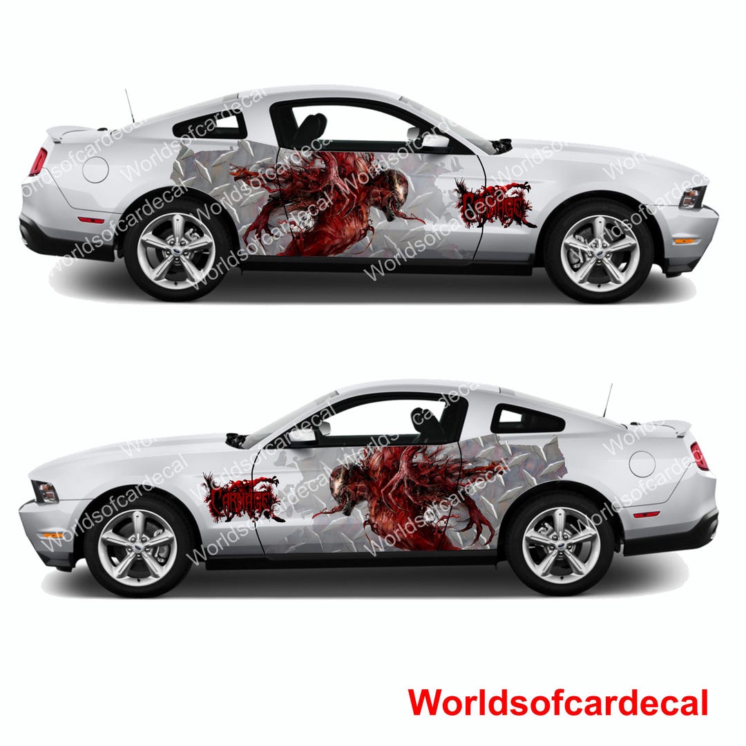 Venom Carnage Colorful Car Wrap - Easy DIY Vehicle Makeover - Etsy