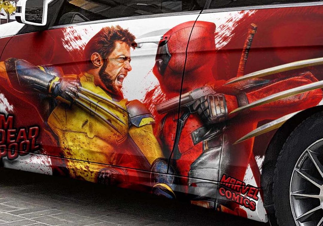 Deadpool Vs Wolverine Car Decal: Super Hero Vinyl Wrap - Etsy