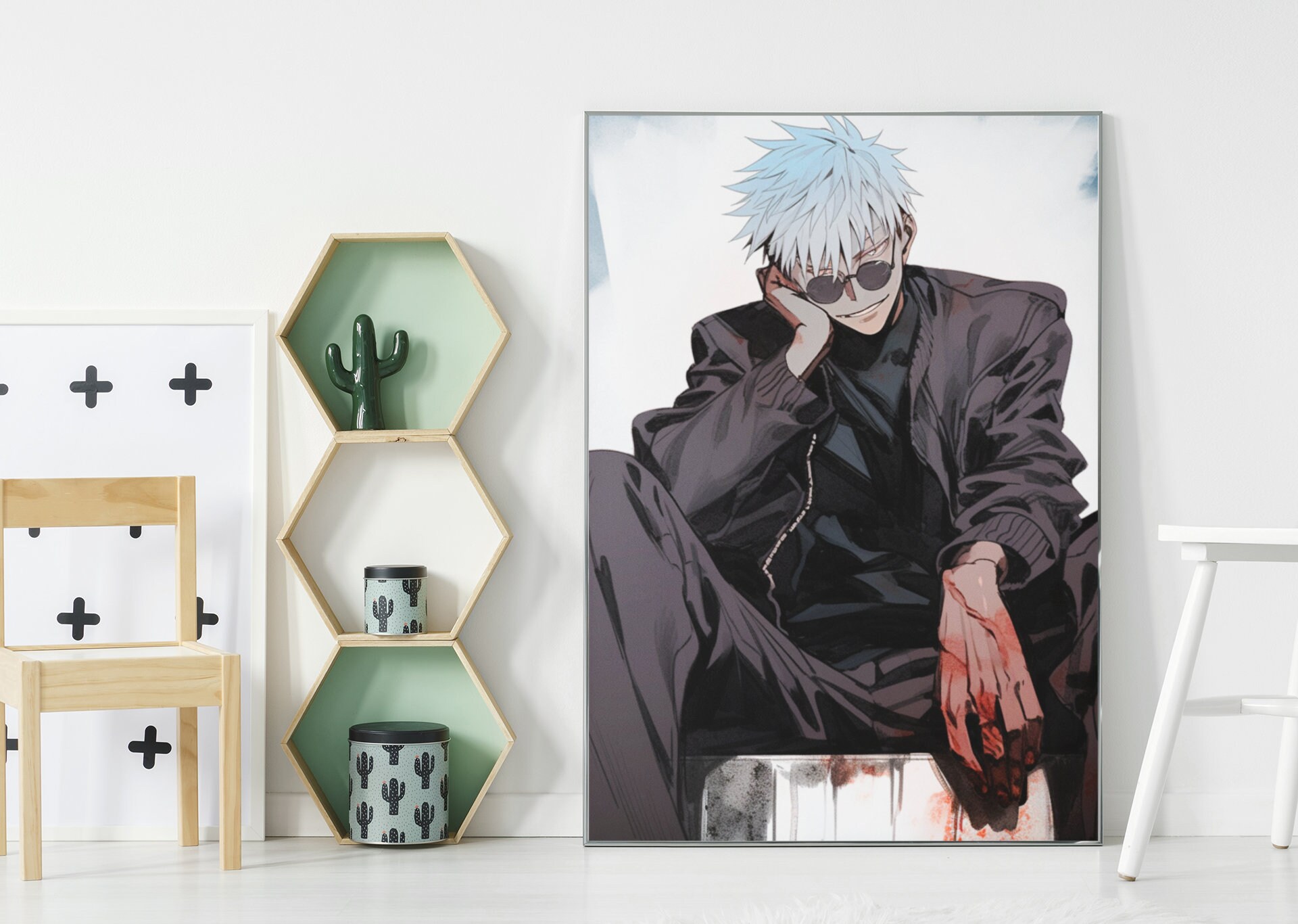 Anime Manga Poster Satoru Gojo Minimalist Art Abstract - Etsy Canada