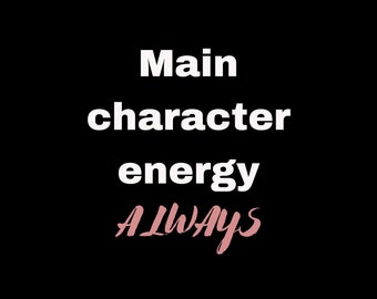 Main Character Energy Art Print Cute Wall Decor for Gallery Wall ...