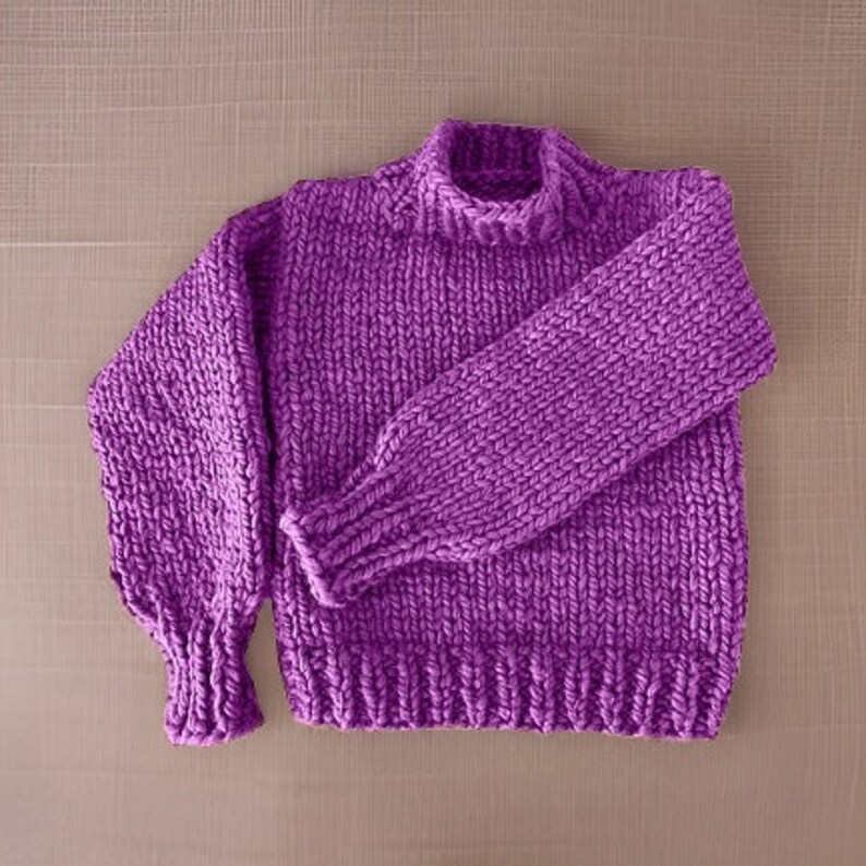 Oversize Sweater Knitting Pattern, XS-XXL Sized , Digital Download ...