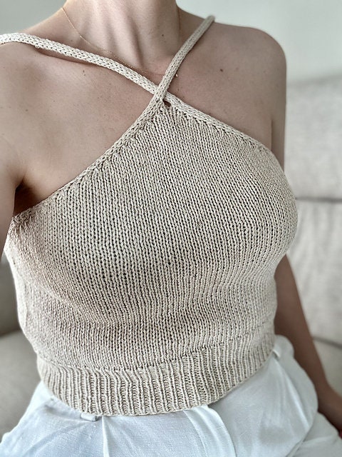 Easy Knitting Pattern , Crop Top Pattern , Digital Download, ONLY ...