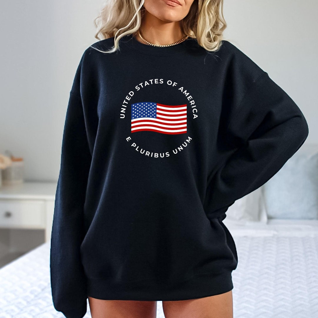 USA Flag E Pluribus Unum T-shirt, Sweatshirt, Hoodie, Unisex, Stars ...
