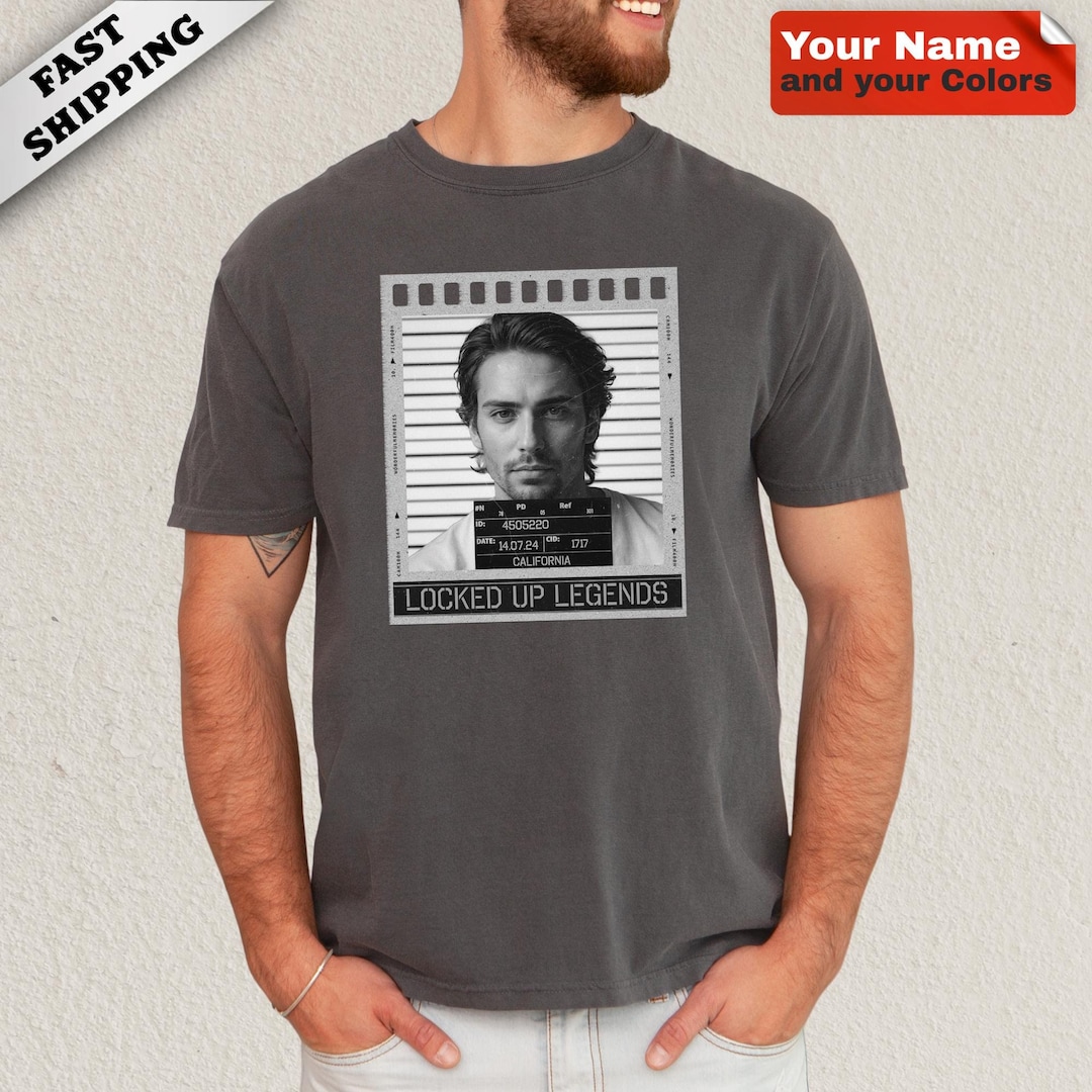 Custom Mugshot Shirt, Prison Shirt Custom Wanted Photo, Mugshot Tshirt ...