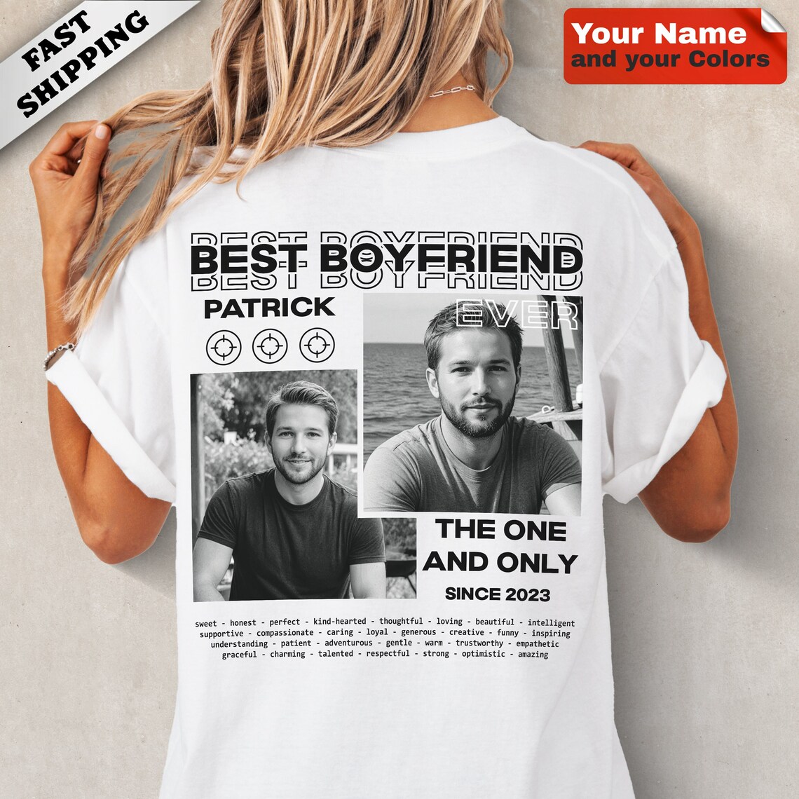 Custom Boyfriend Shirt, Girlfriend Shirt for Boyfriend, Custom Face ...