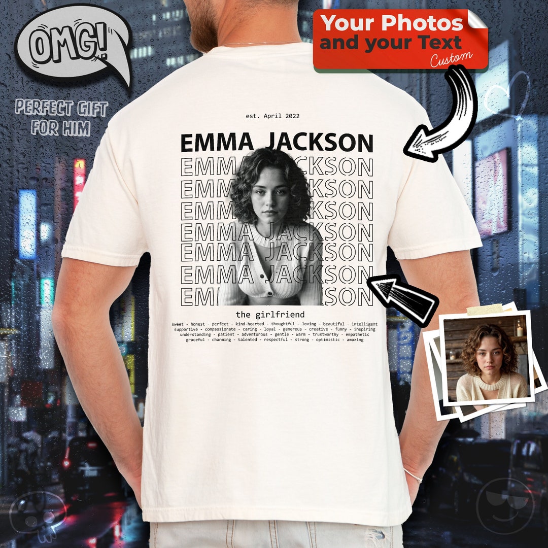Custom Girlfriend Shirt, Girlfriend Shirt for Boyfriend, Custom Face ...