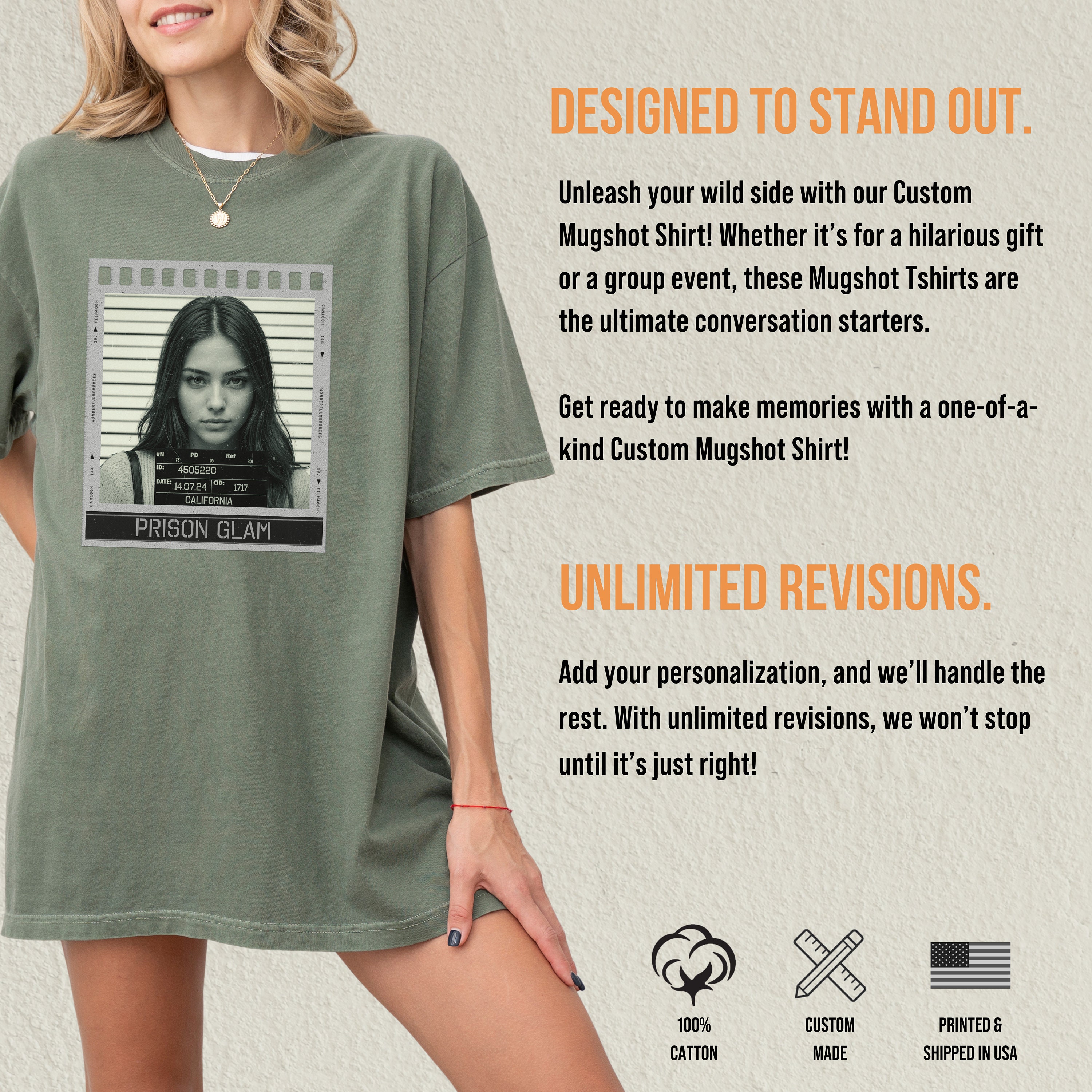 Custom Mugshot Shirt, Mugshot Tshirt, Custom Photo Shirt, Personalized ...