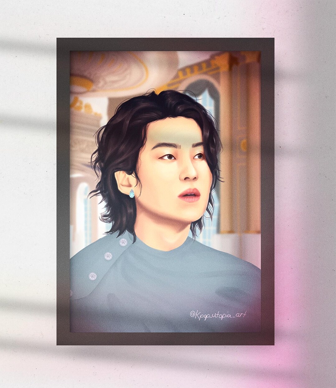 BTS Fan Art Suga Min Yoongi as Prince Print Gift, Kpop Merchandise ...