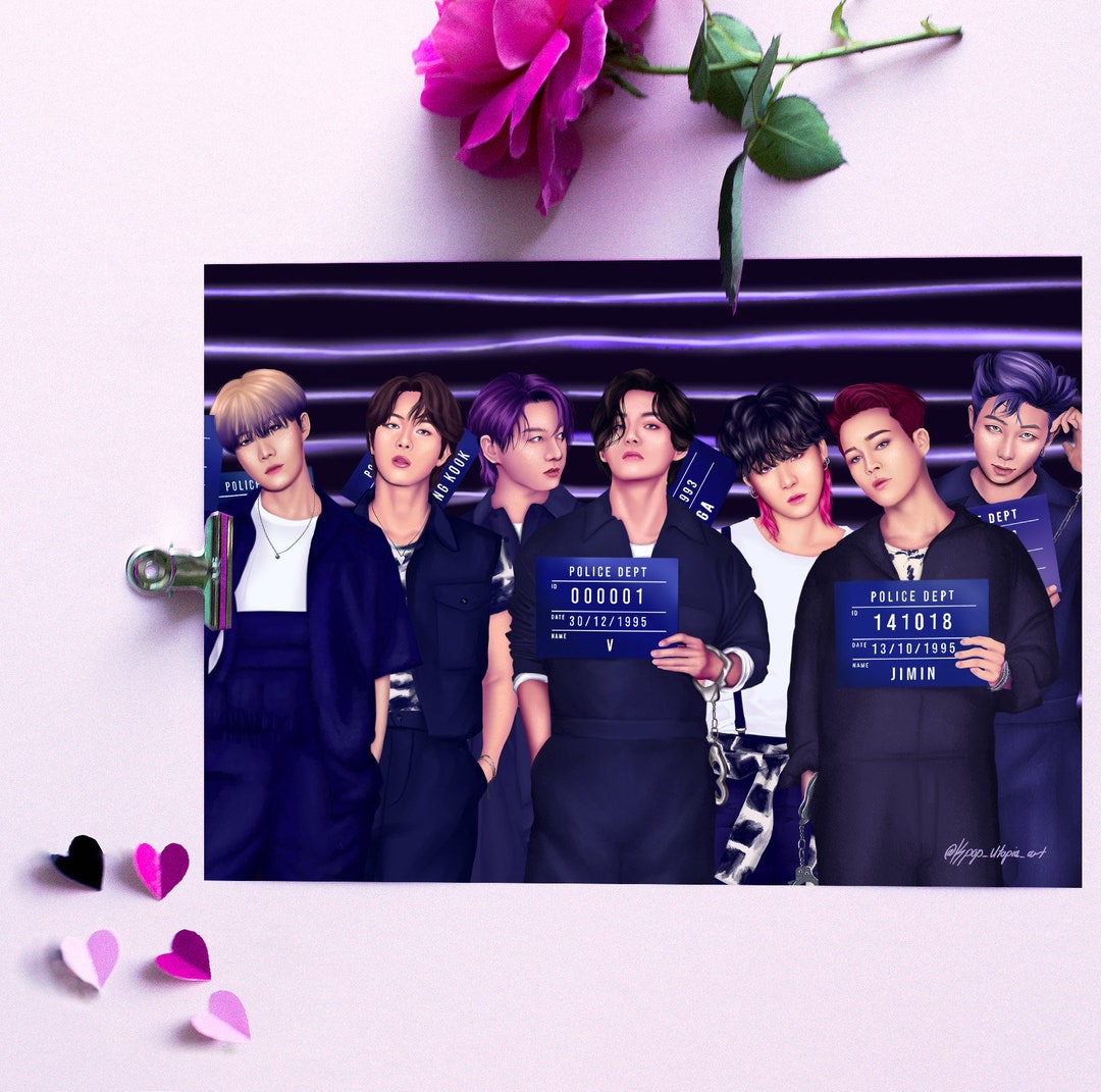 BTS Fan Art 7 Members Butter Era Print, Kpop Merchandise, Kpop Wall Art ...