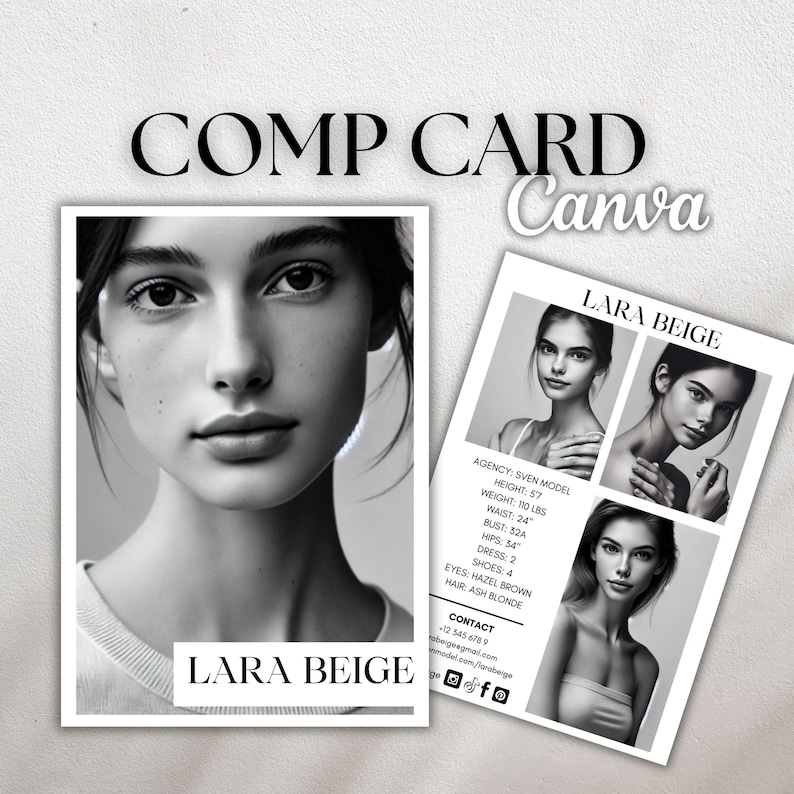 Professional Comp Card Design Services | Customizable, High-quality Comp Cards for Models ...