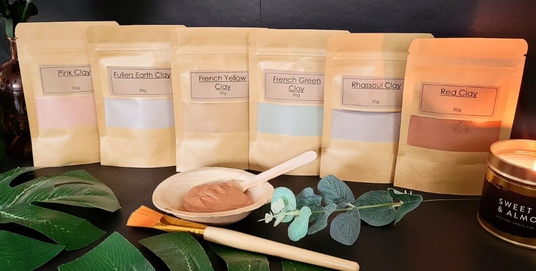 Facial Clays 50g//vegan//organic//bulk//eco Friendly - Etsy
