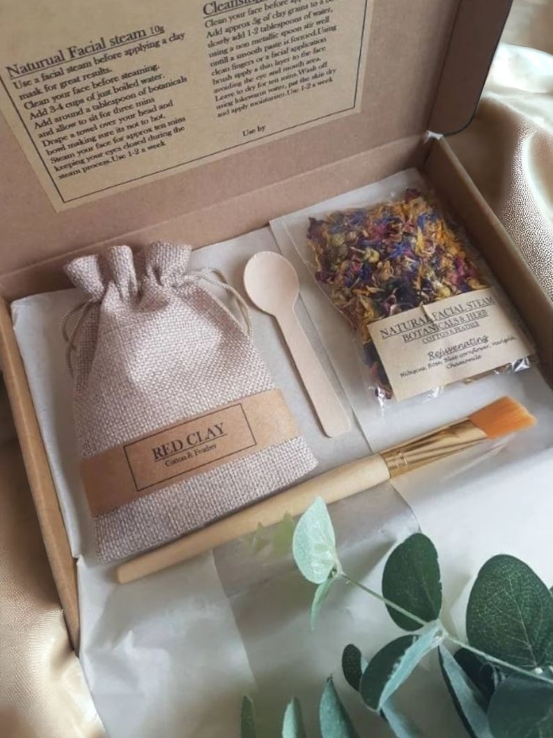 Luxury Facial Kit Eco Friendly/organic/vegan/clay Mask/facial Steam ...