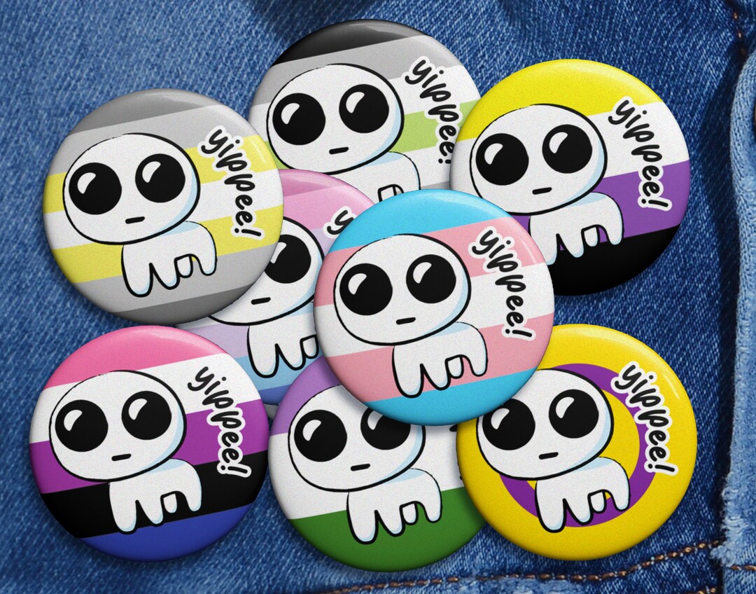 TBH Creature Pride Flag Pin Button: Yippee Meme Badge - Etsy