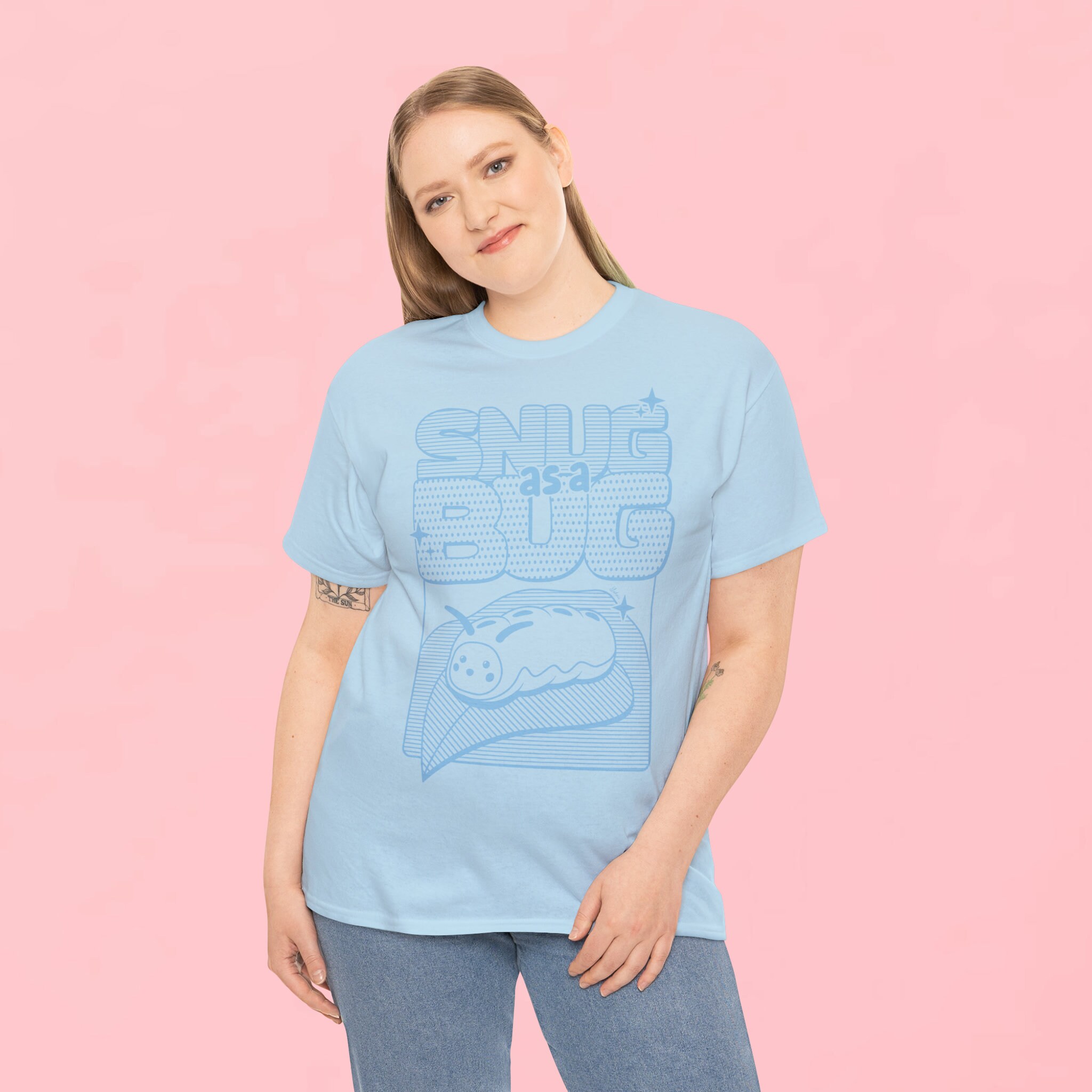 Snug as a Bug Monotone Outline Line Drawing Illustration - Etsy