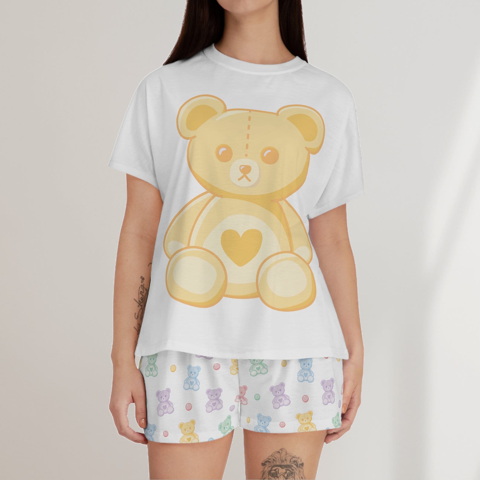 ABDL Short Teddy Bear Print Pajama Set Kawaii Age Regression Agere ...