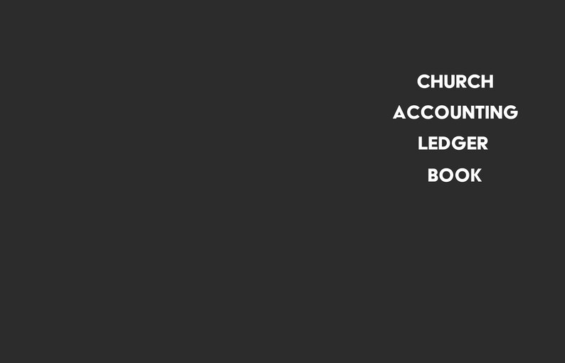 Church Accounting Ledger - Etsy