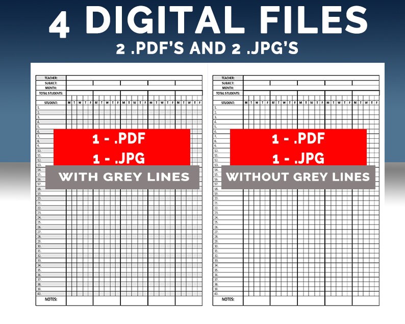 Class Attendance Sheet. Attendance Sheet. Classroom Attendance Log ...