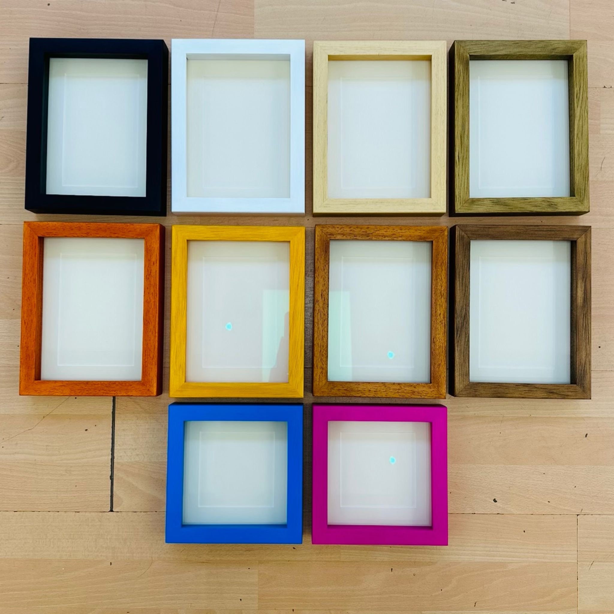 Shadow Box 3D Picture and Deco Frame Natural Wood Finished - Etsy