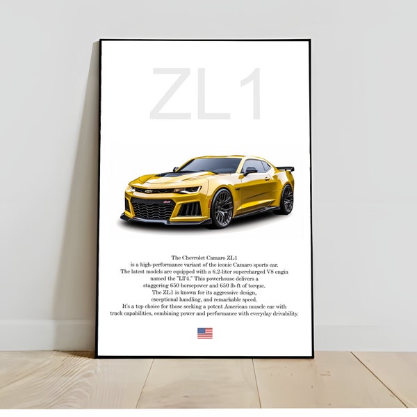 Camaro Zl1 1le Poster - Etsy