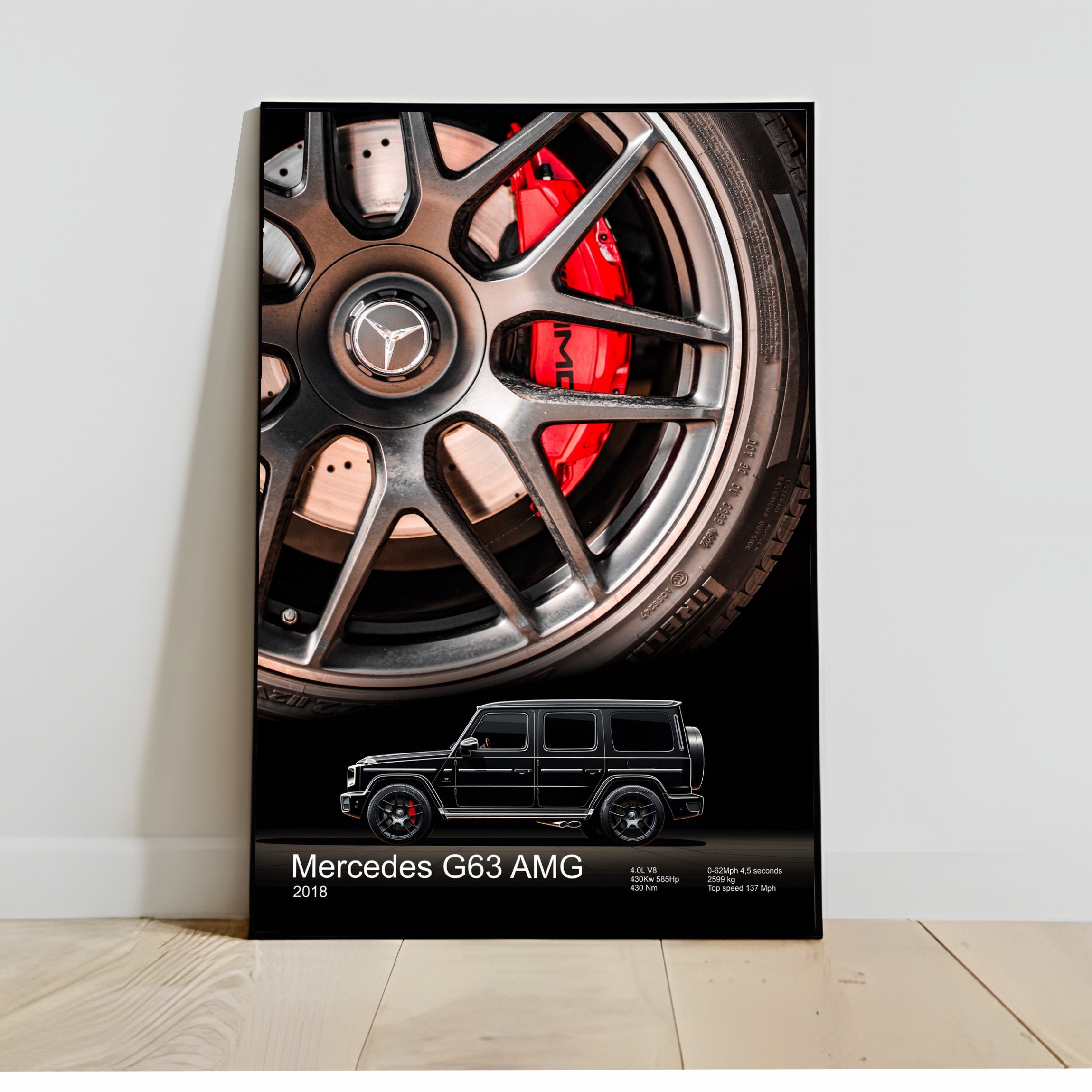 Poster Mercedes G63 AMG Poster Car Illustration Wall Art for Kids ...