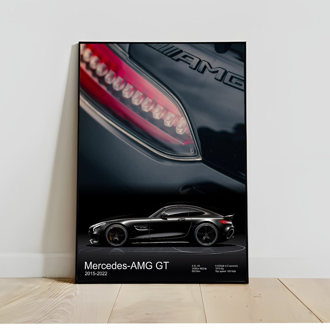Poster Mercedes AMG GT Poster Car Art Illustration Wallpaper Amg Art ...