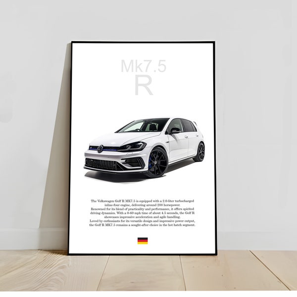 Vw Golf R Poster - Etsy UK