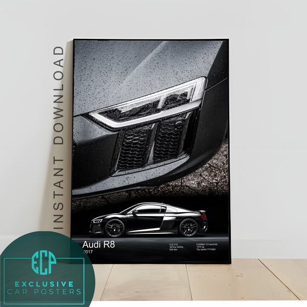 Audi R8 V10 Poster - Etsy
