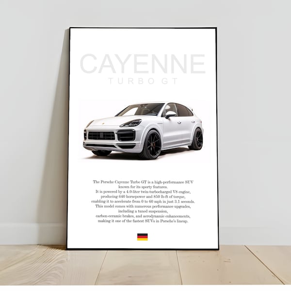 Porsche Cayenne Poster - Etsy