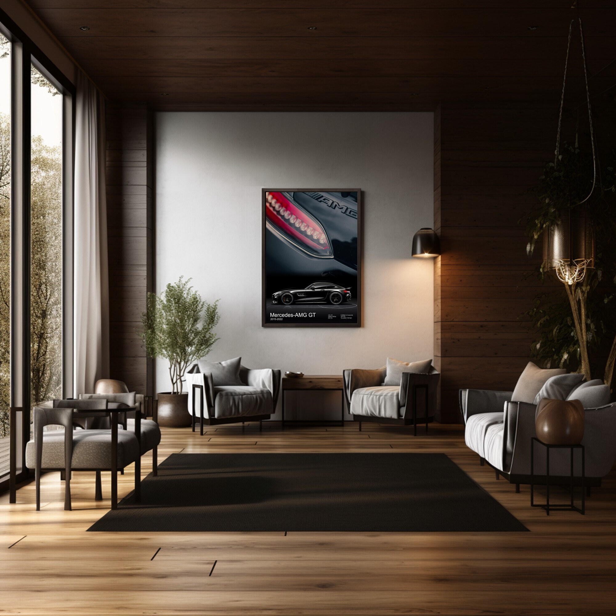 Poster Mercedes AMG GT Poster Car Art Illustration Wallpaper Amg Art ...