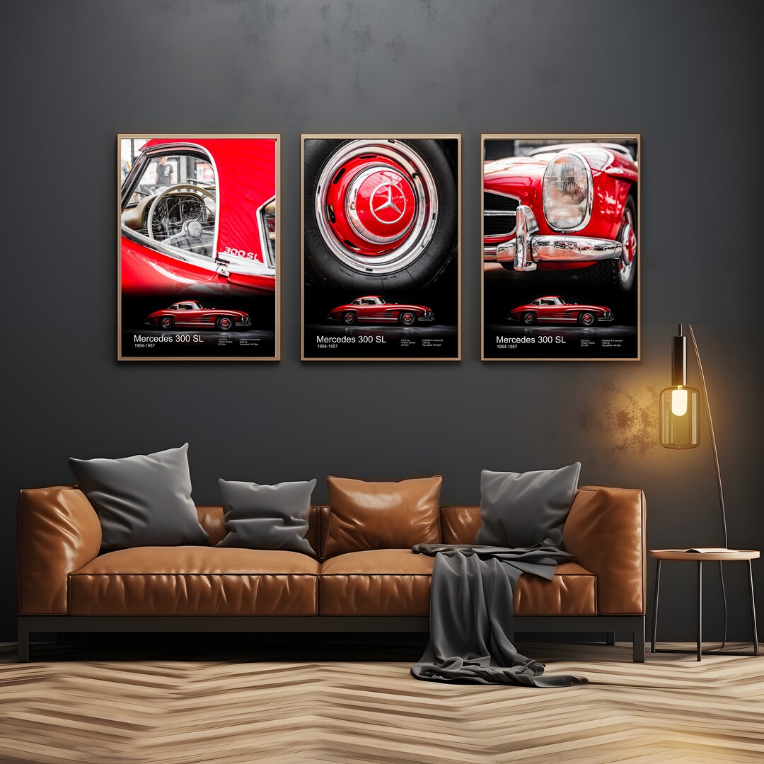 3 Posters Classic Mercedes Poster Set of 3 Wall Art Print - Etsy