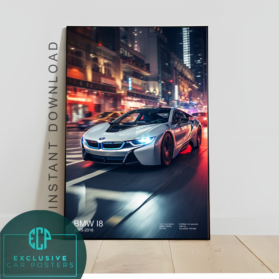 BMW I8 Poster I8 Hybrid Wall Art for Kidsroom BMW Garage or - Etsy