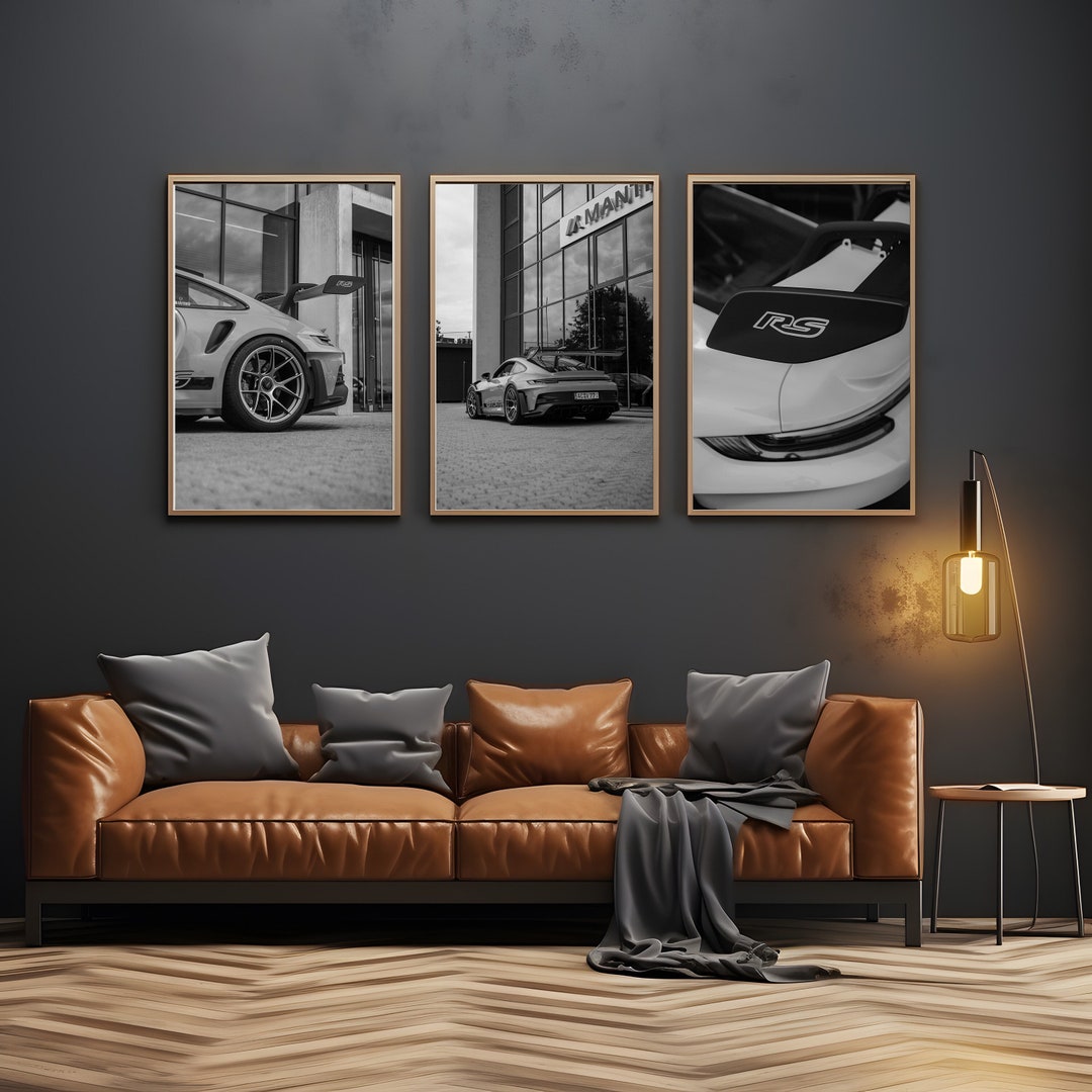 Set of 3 Porsche 992 GT3 RS Supercar Posters Instant Download, Luxury ...