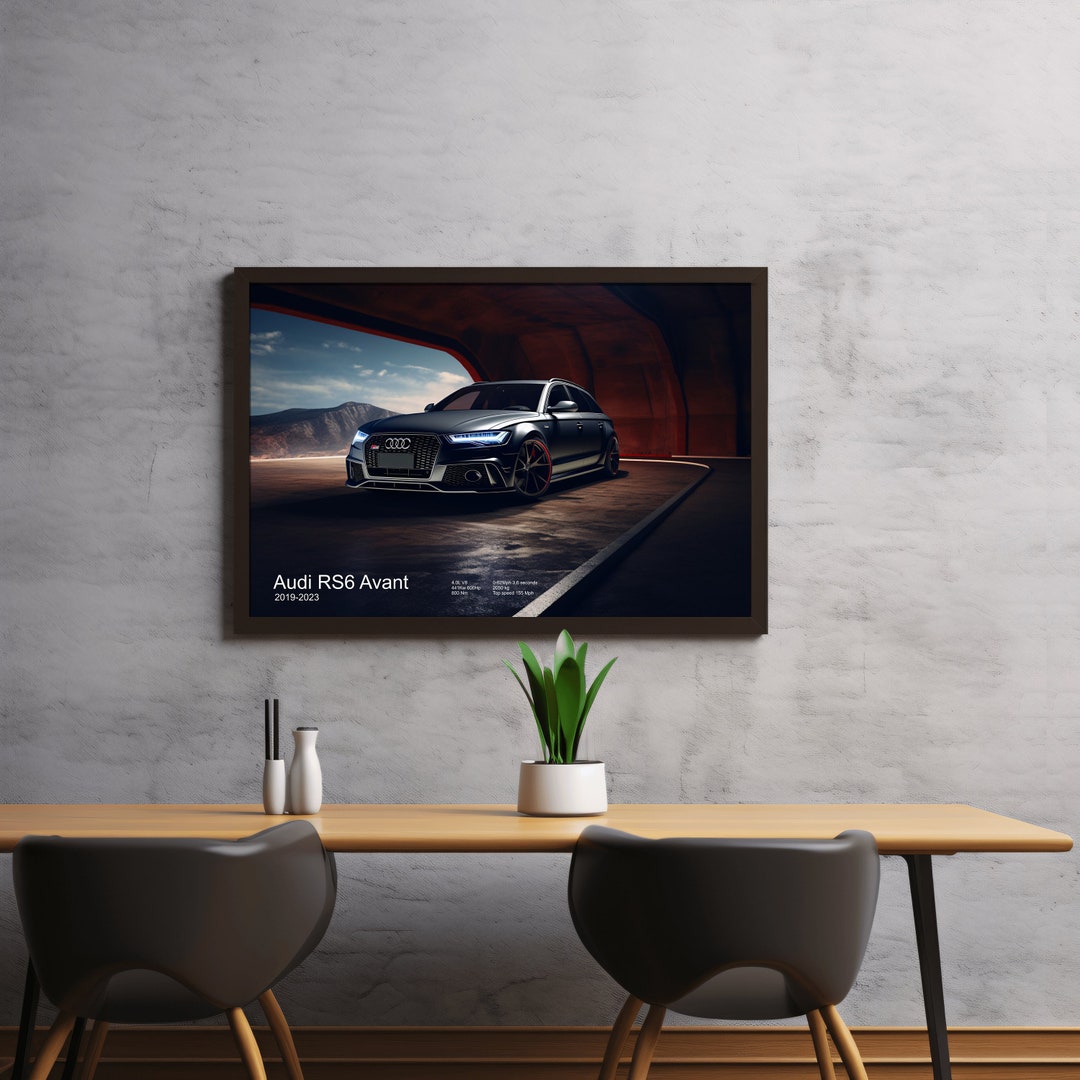 Poster Audi RS6 Avant Quattro Wallart for Audi Owner or Gift Rs6 Fan ...