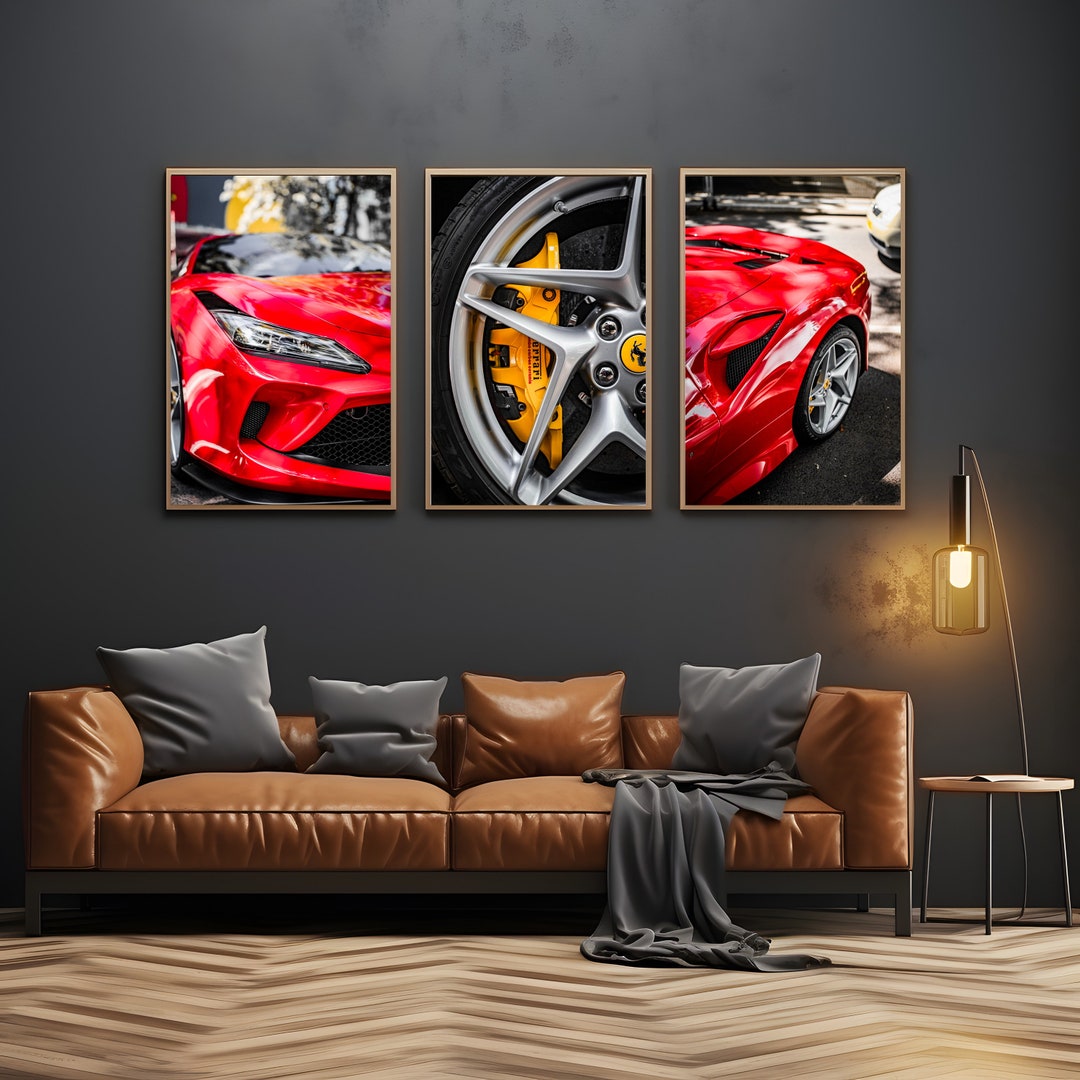 3 Posters Ferrari F8 Poster Set 3 Wall Art Printable Poster - Etsy