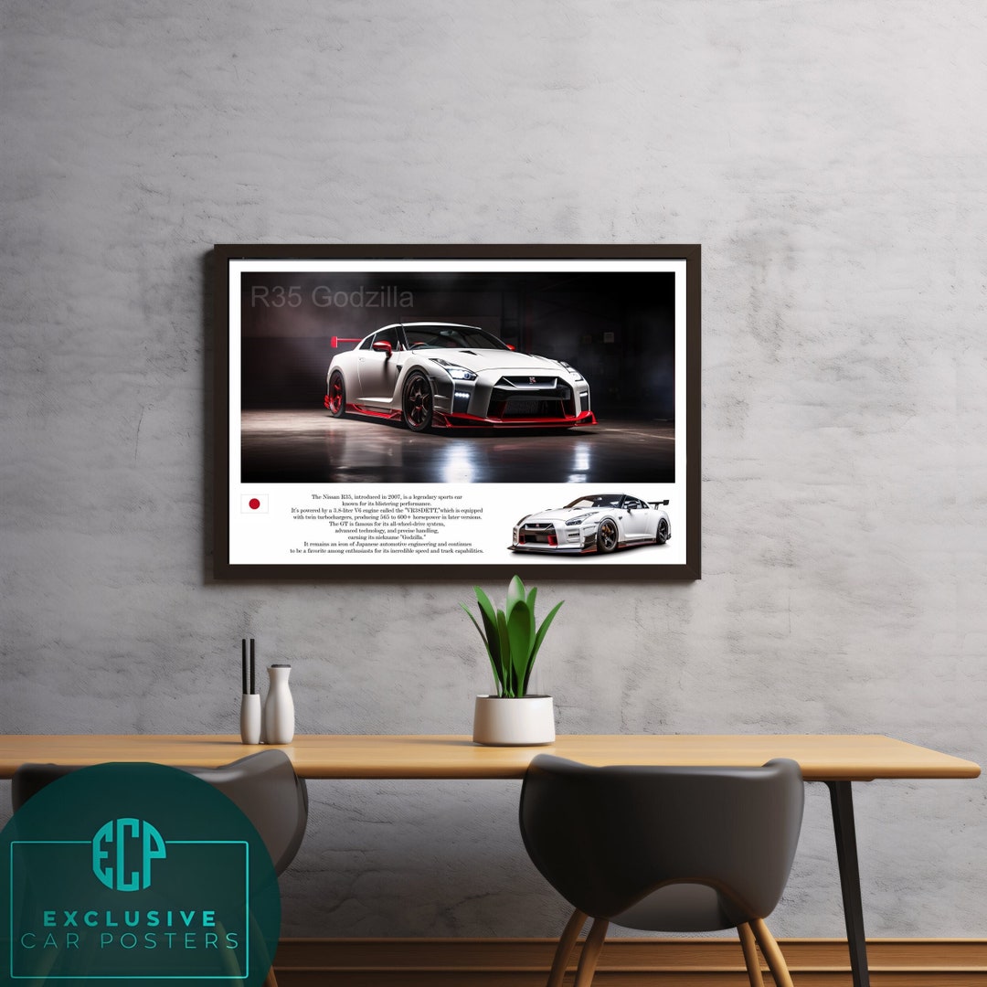 Poster Nissan R35 Nismo Poster Gift for Kids Room Nissan Supercar Art ...