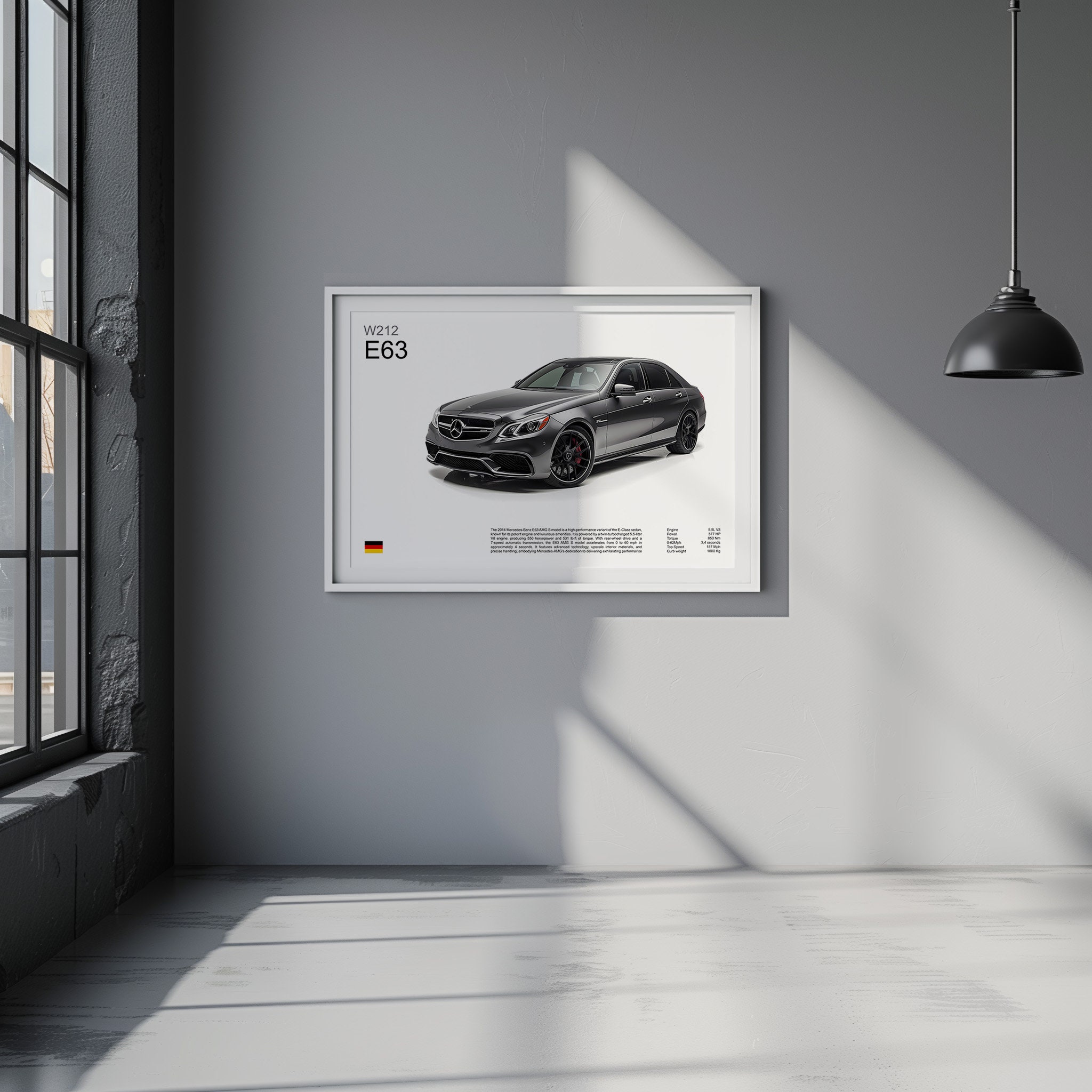 Mercedes E63 AMG S Poster Print Luxurious German Sports Car Home Decor ...