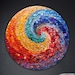 Colorful Mosaic Sipral Tempered Glass Round Wall Decor Art,sipral ...