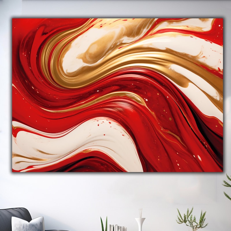 Red Wall Decor - Etsy