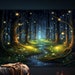 Electric Fireflies Forest Tempered Glass, Fantasy Forest Tempered Glass ...