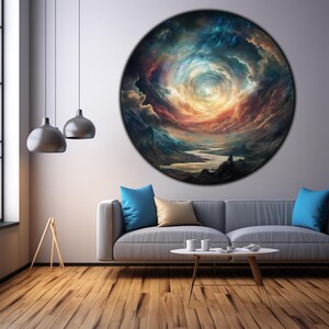 Orion Wall Art, Tempered Glass Wall Art, Orion Nebula Galaxy, Round Wall Art,space Exploration ...