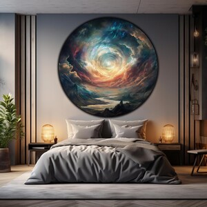 Orion Wall Art, Tempered Glass Wall Art, Orion Nebula Galaxy, Round Wall Art,space Exploration ...