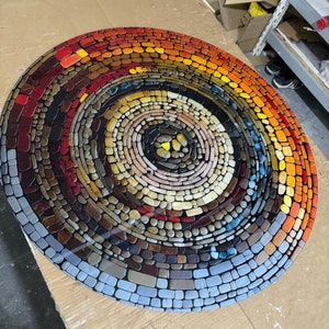 Zen Spa Mosaic Tempered Glass Round Wall Decor Art,zen Spa Stones ...