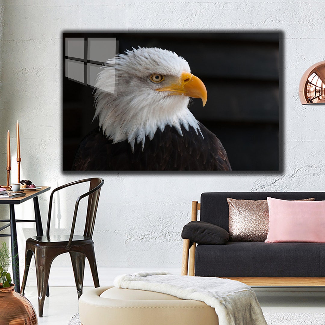 Flying Eagle Tempered Glass or Canvas Printing Wall Art , Modern Wall Art ,tempered Glass Framed ...