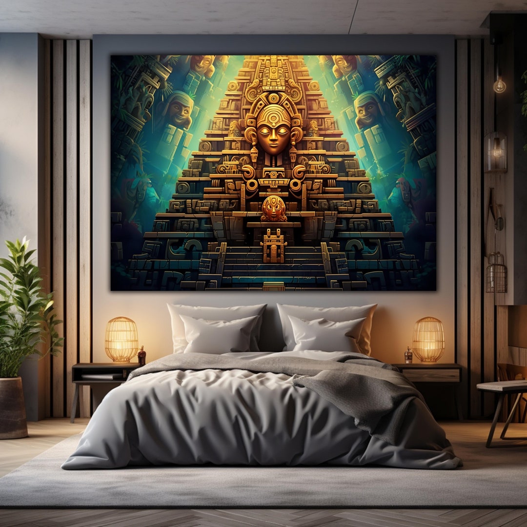 Tempered Glass Ancient Egyptian Wall Art | Pyramid Wall Decor | Ancient ...
