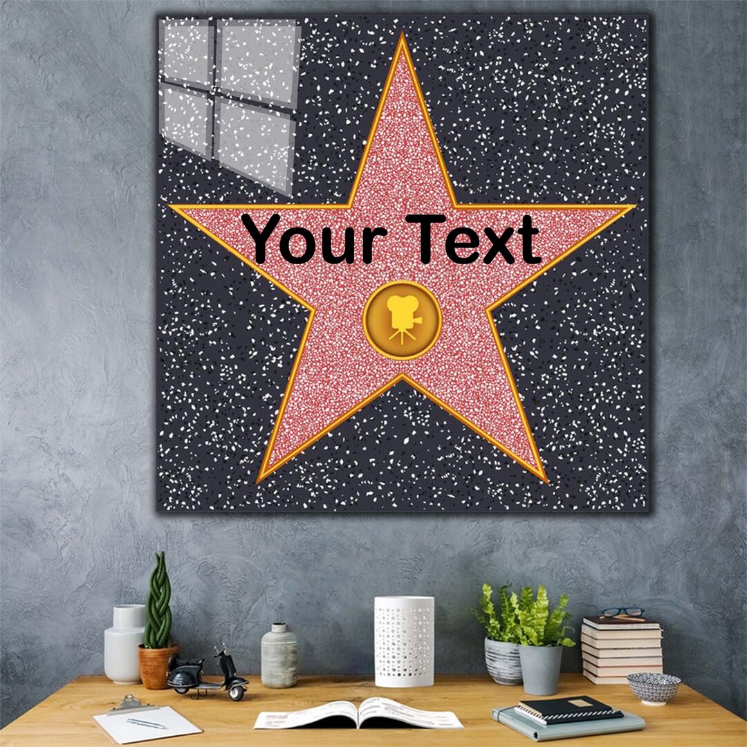Personalized Hollywood Star Glass, Hollywood Walk of Fame Tempered ...