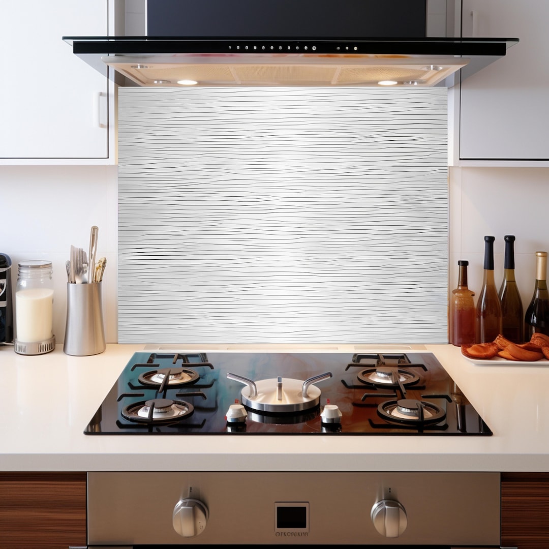 Tempered Glass Stove Backsplash Panel, Stove Back Cover, Kitchen Decor ...