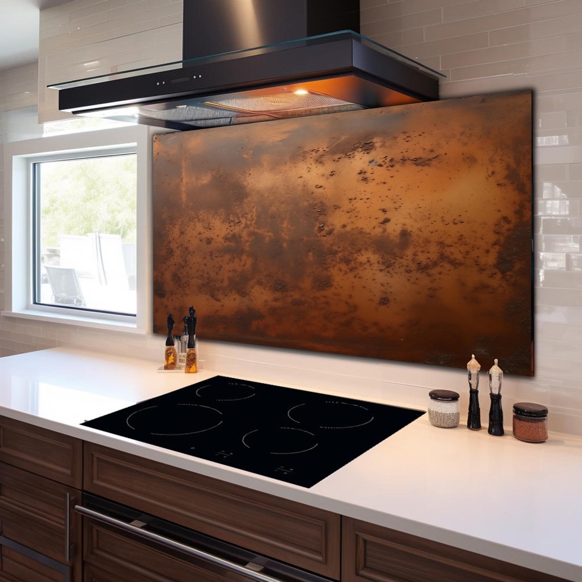 Tempered Glass Backsplash Tiles-stove Backsplash for Kitchen Splashback ...