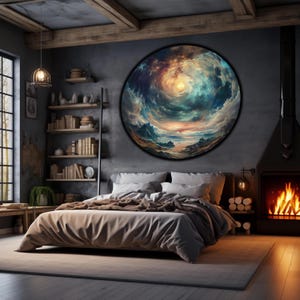 Orion Wall Art, Tempered Glass Wall Art, Orion Nebula Galaxy, Round Wall Art,space Exploration ...